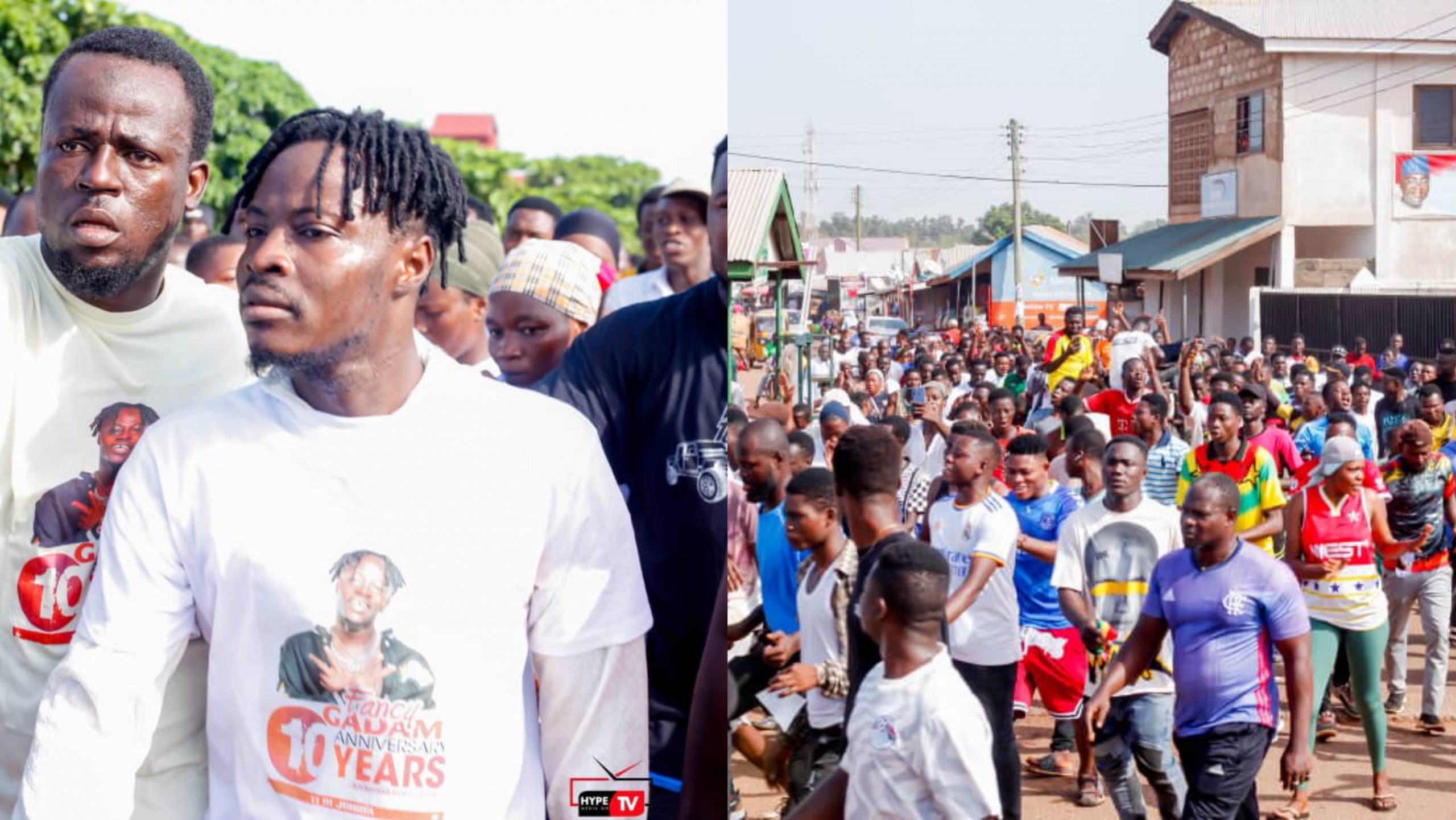 Fancy Gadam gathers thousands on a health walk ahead of his 10th ...