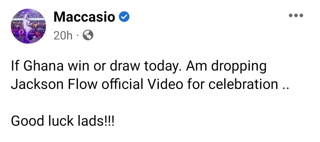 Watch: Maccasio Celebrates Ghana's Victory Over South-Korea With A ...