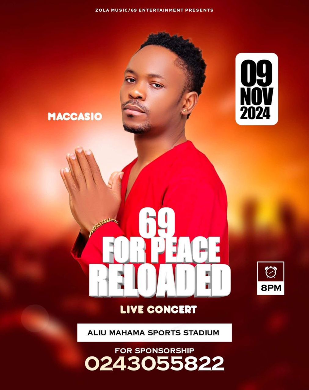 Maccasio Unveils First Flyer for 69 Peace Concert: 'Let’s Make the ...