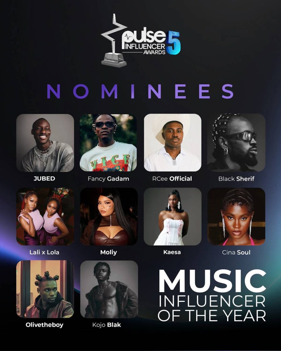 Fancy Gadam Bags Music Influencer of the Year Nomination at Pulse ...